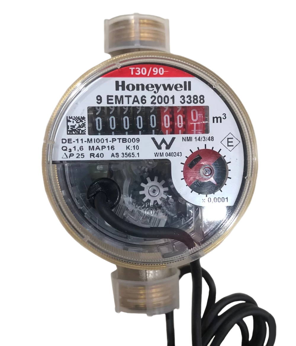Water Meter Model S110 - 15mm warm water meter with pulse output. 10L ...
